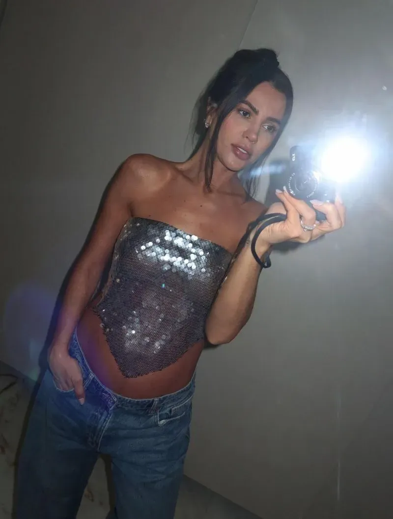 Cropped Paetê Camila - Cloude - Sarez Store